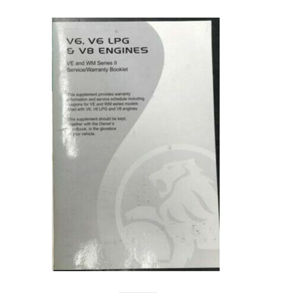 Genuine Holden Service Booklet V6 V8 VE Comm 2010-12 92239629
