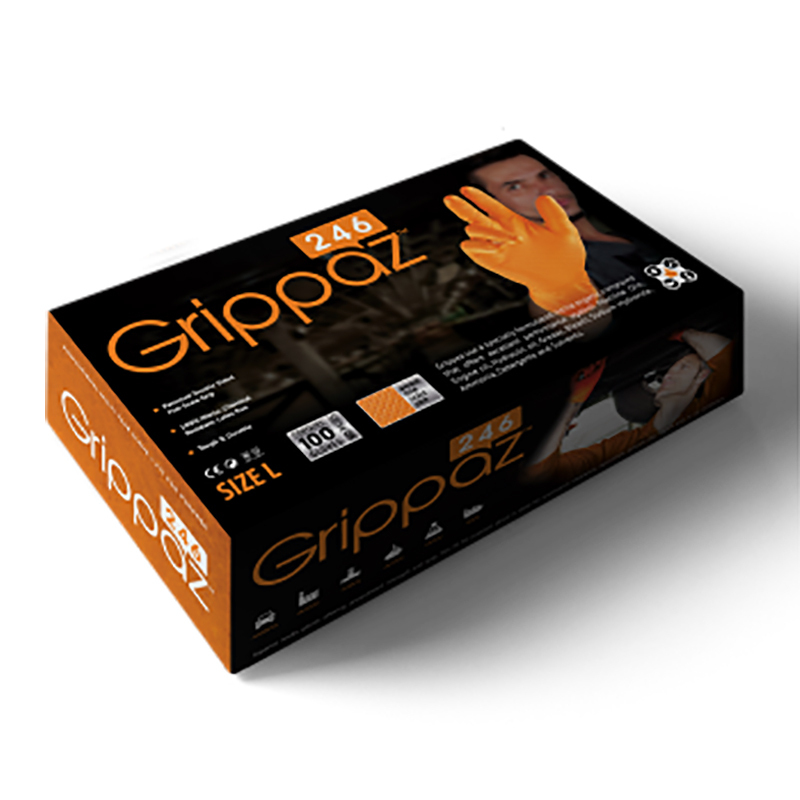 Grippaz Rubber Gloves Black - Pack 50