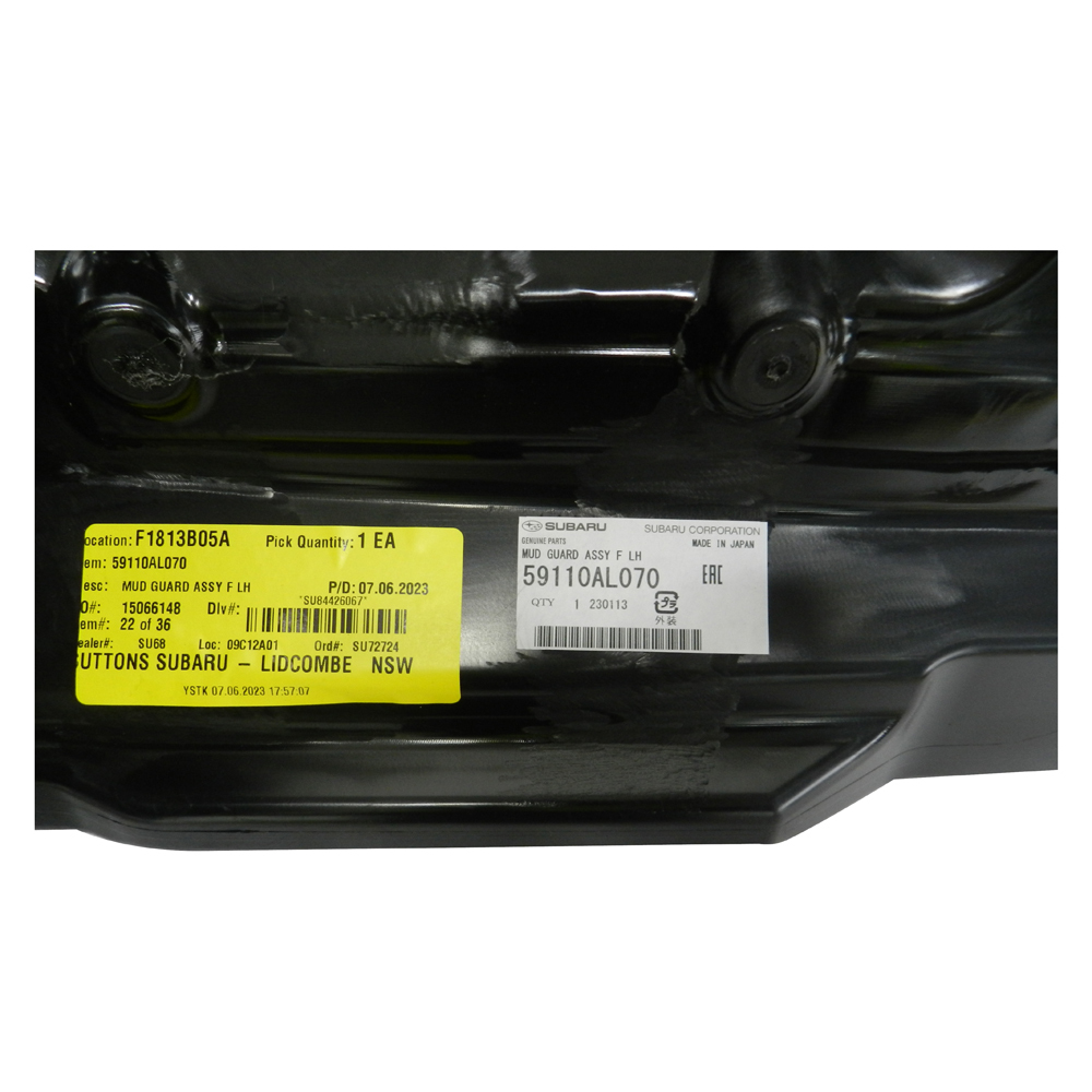 Genuine Subaru Left Hand Front Guard Liner Liberty Outback 2015-20 ...