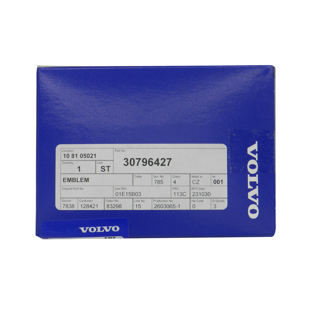 Genuine Volvo Emblem 30796427