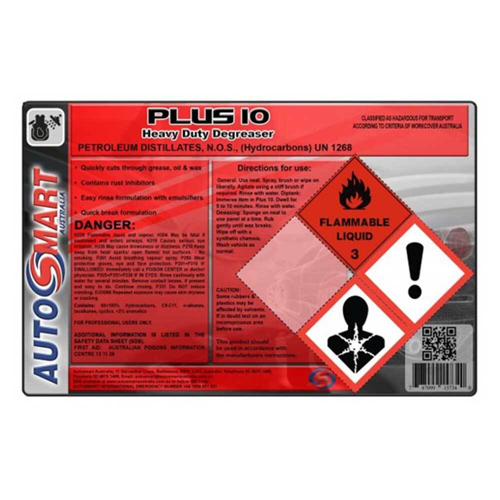 Autosmart Plus 10 Heavy Duty Degreaser 20 Litres