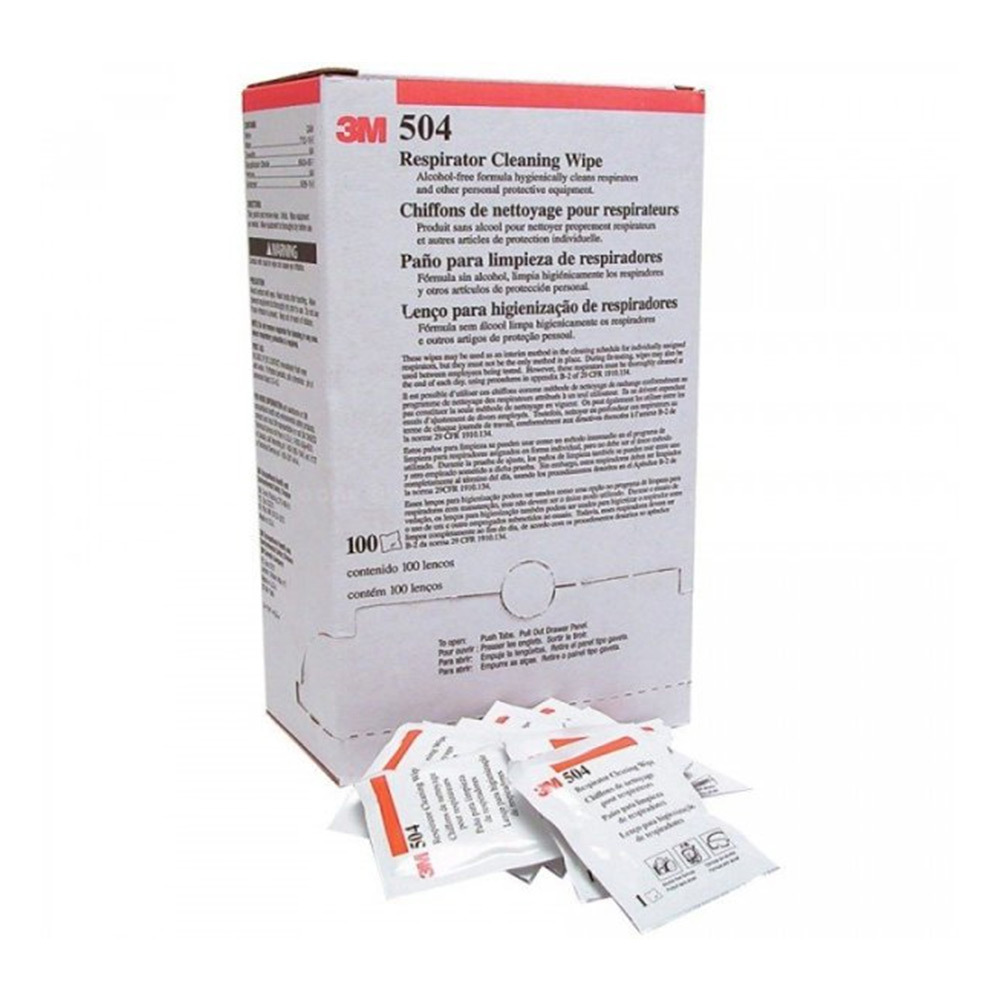 3M 504 Respirator Cleaning Wipes 100 Pack